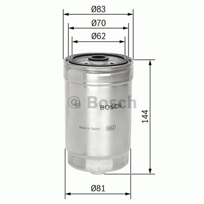 N 4314 Dieselfilter / Brændstoffilter | Bosch | Landberg.dk