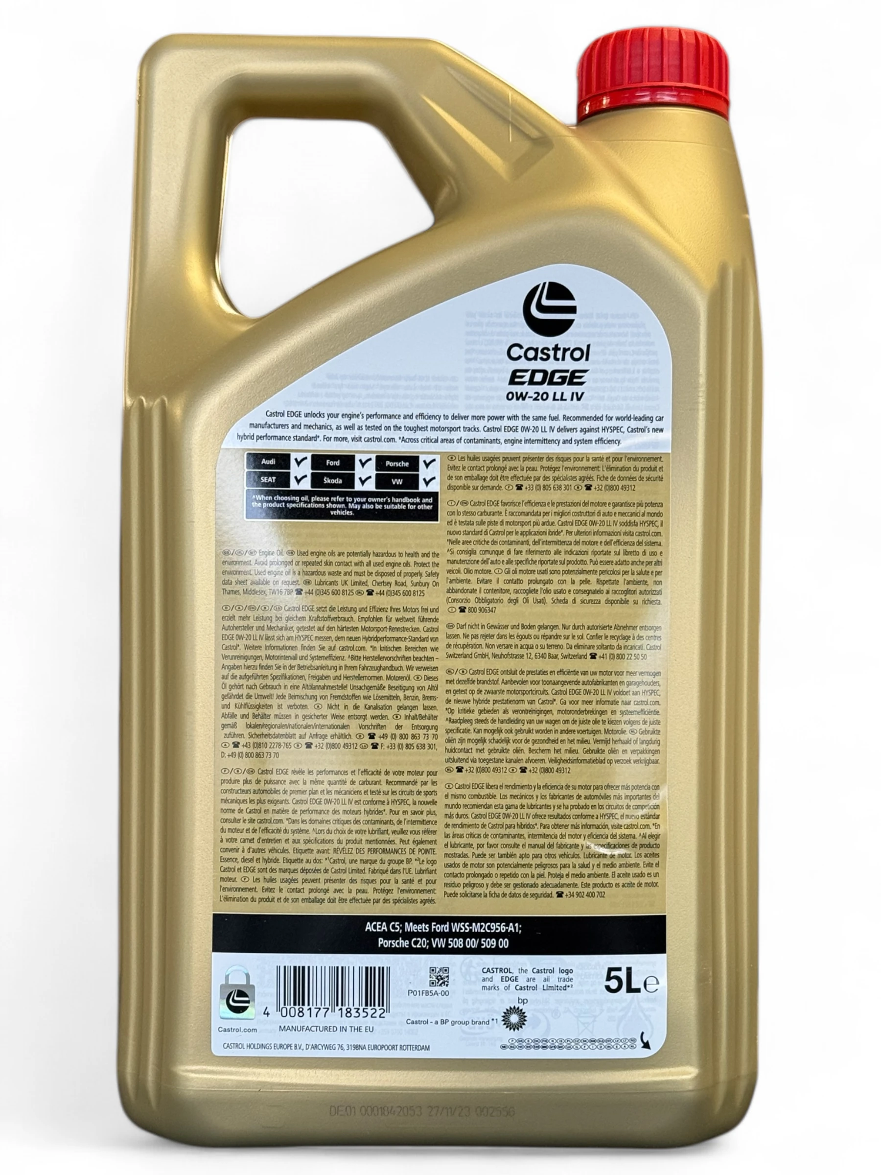 EDGE IV 0W20 olie - 5 Liter | Castrol | Landberg.dk