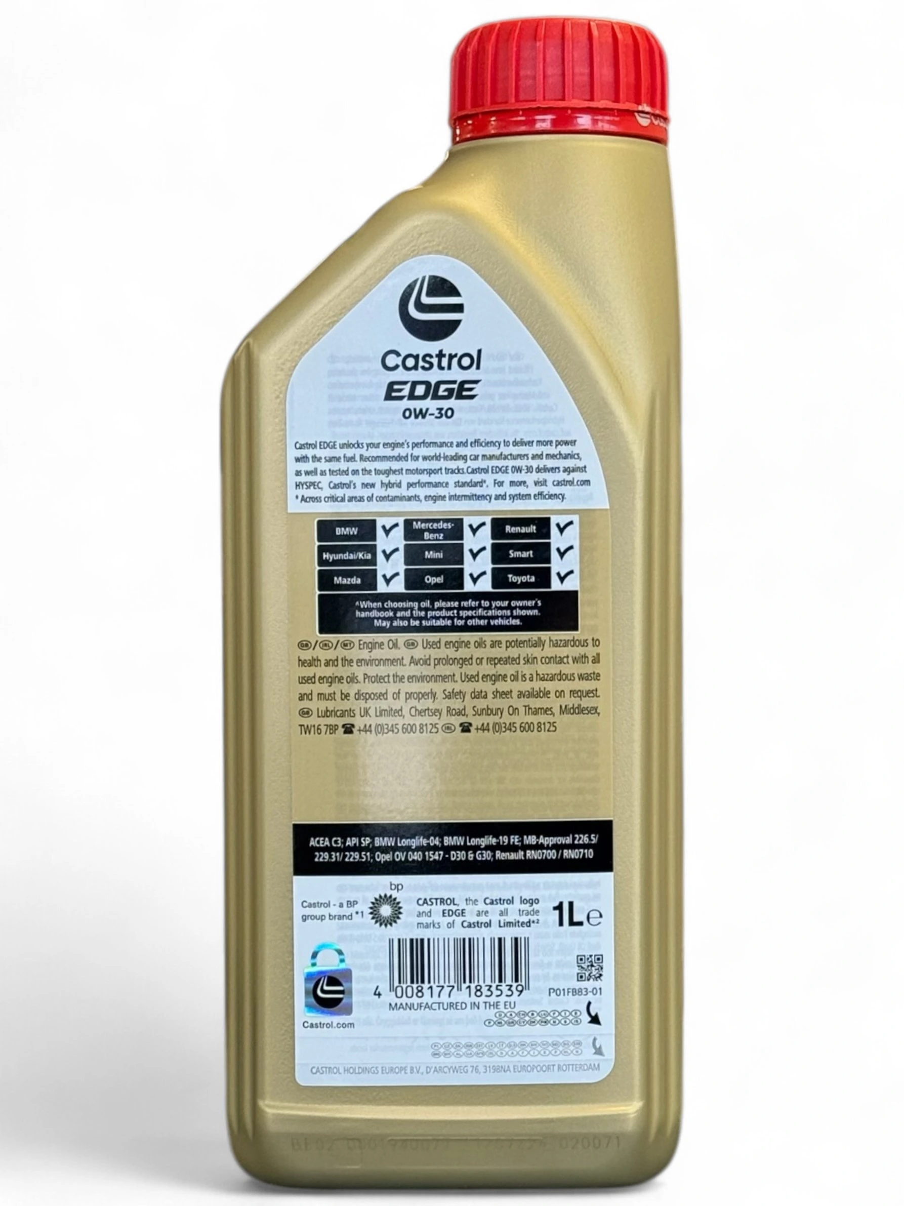 EDGE (Ti) 0W30 fuldsyntetisk olie - 1 Liter | Castrol | Landberg.dk