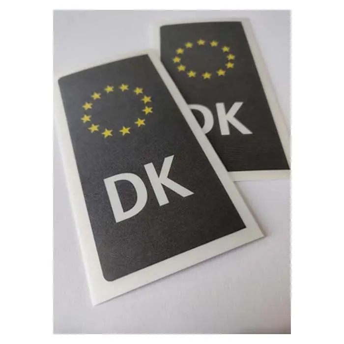 DK-skilt til nummerplade sort - | Landberg.dk