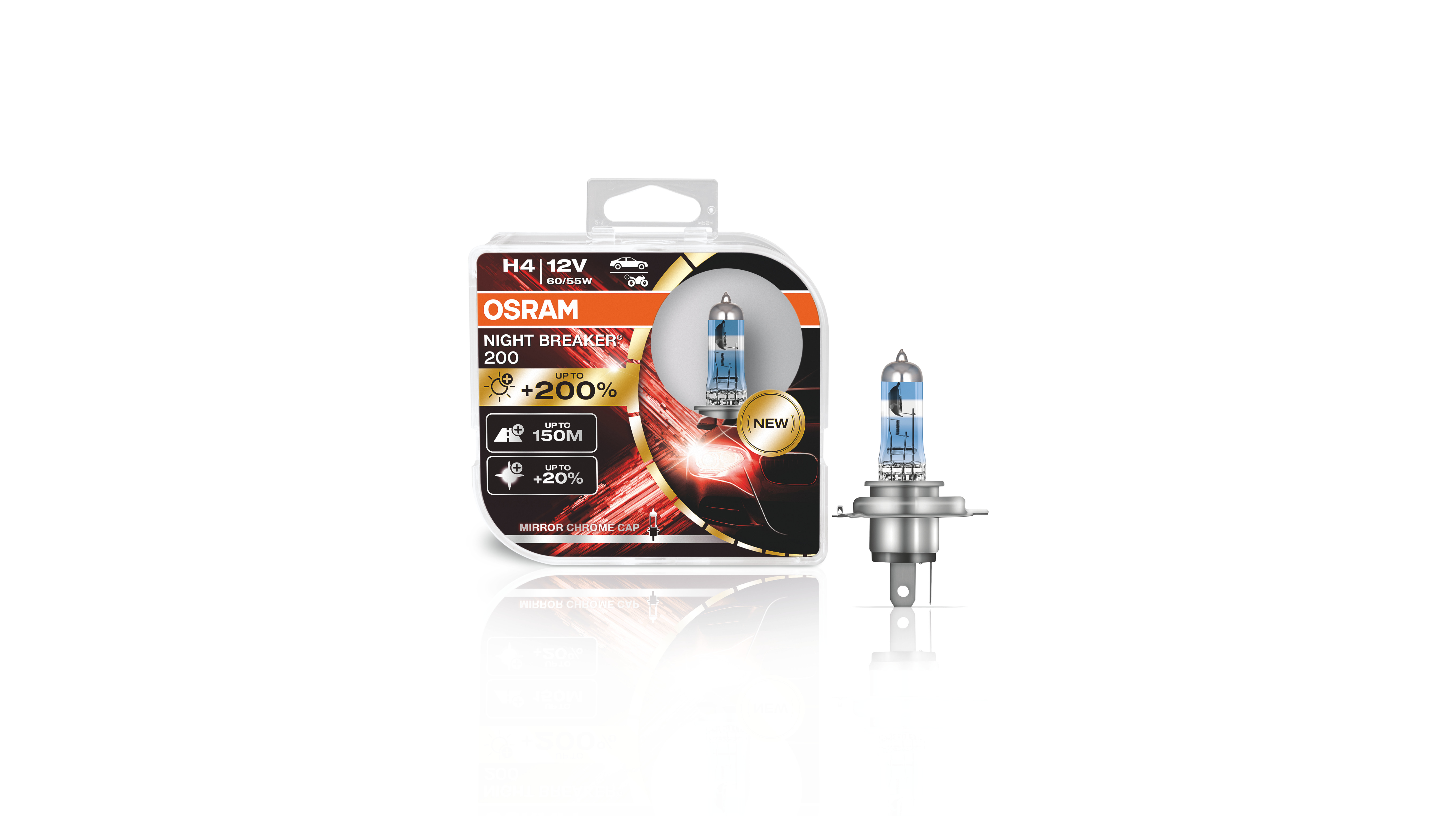 H4 NightBreaker 200 - 2 stk. | Osram | Landberg.dk