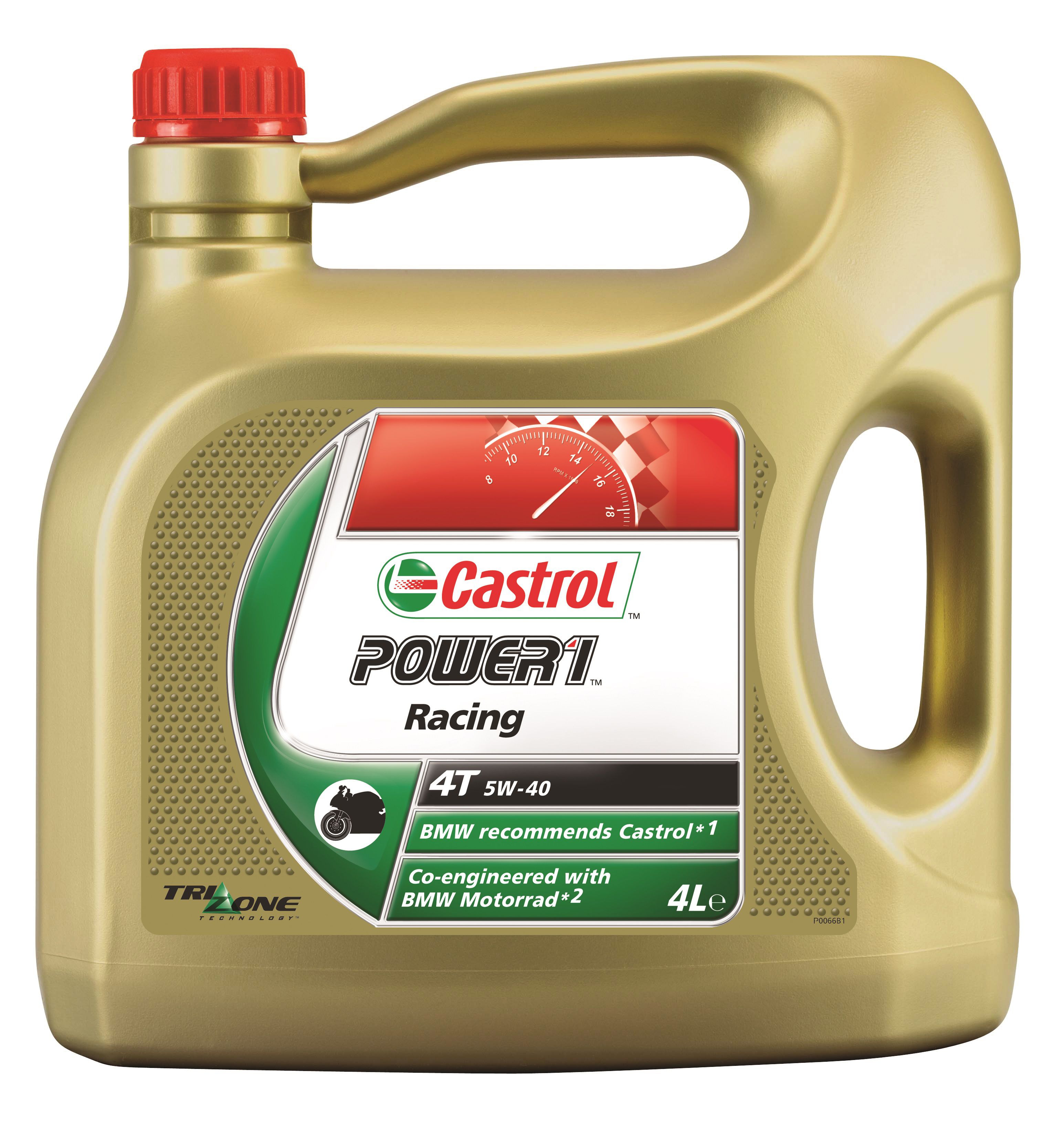 Power 1 Racing 4T 5W40 motorcykel olie - 4 Liter | Castrol | Landberg.dk