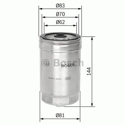 N 4314 Dieselfilter / Brændstoffilter | Bosch | Landberg.dk